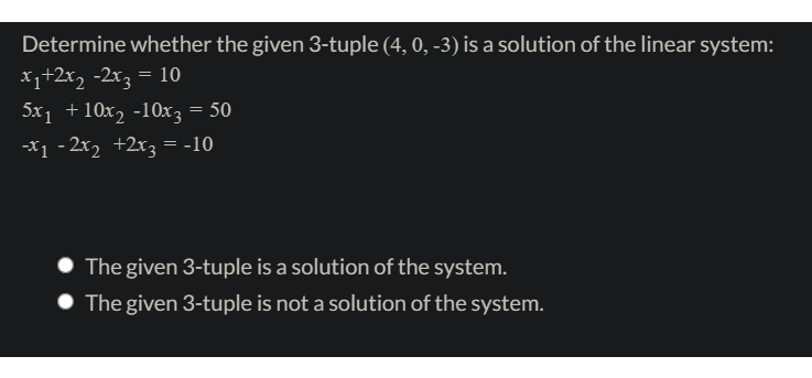 Solved Determine Whether The Given 3 Tuple 40 3 Is A 