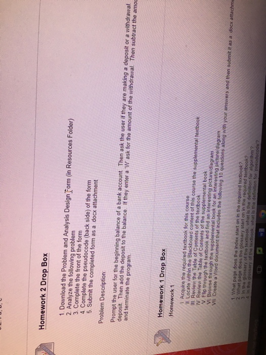 Homework Homework 3 Drop Box Anseer the | Chegg.com