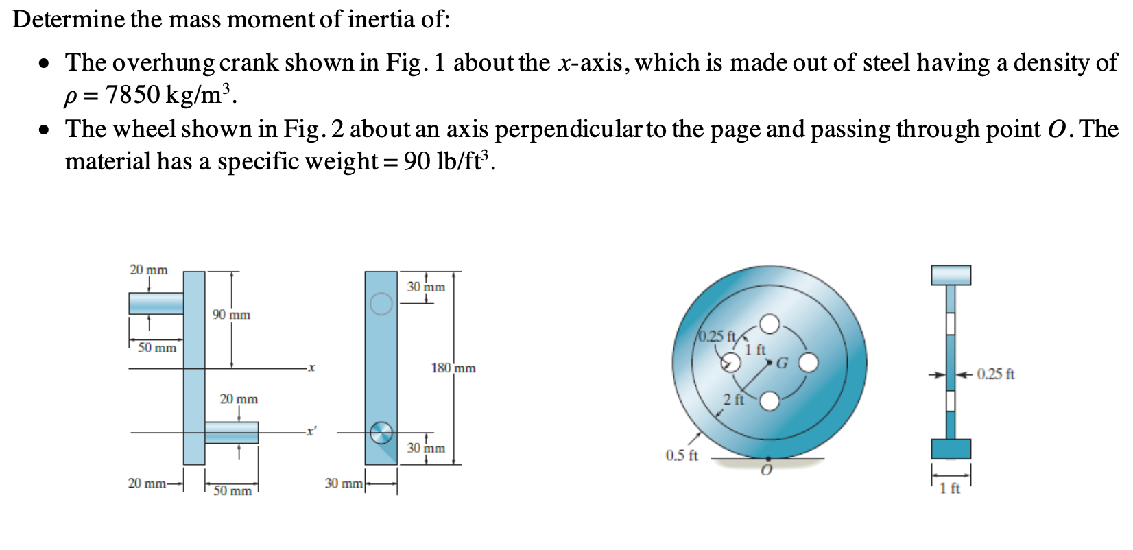 Solved Determine The Mass Moment Of Inertia Of • The