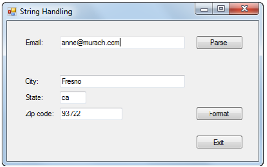 Solved Exercise 9-2 Work with strings In this exercise, | Chegg.com