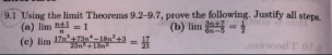 Solved 9.1 Using the limit Theorems 9.2-9.7, prove the | Chegg.com
