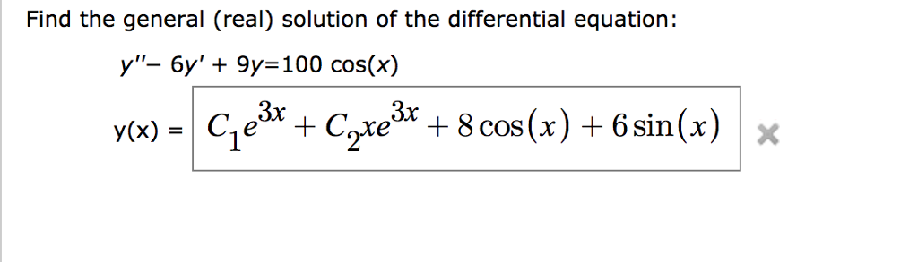 Solved Find the general (real) solution of the differential | Chegg.com