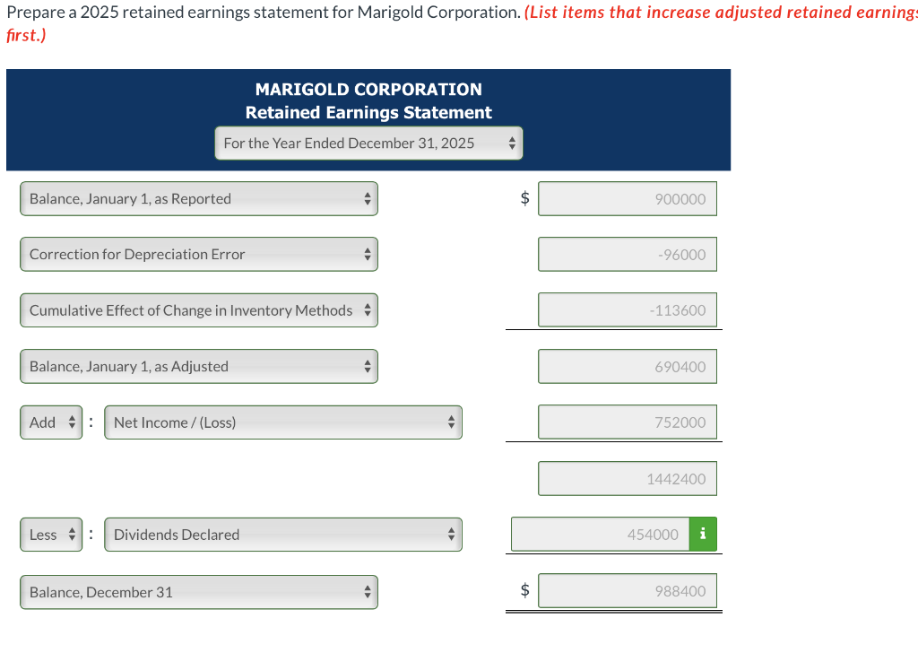 Solved Marigold Corporation began operations on January 1, | Chegg.com