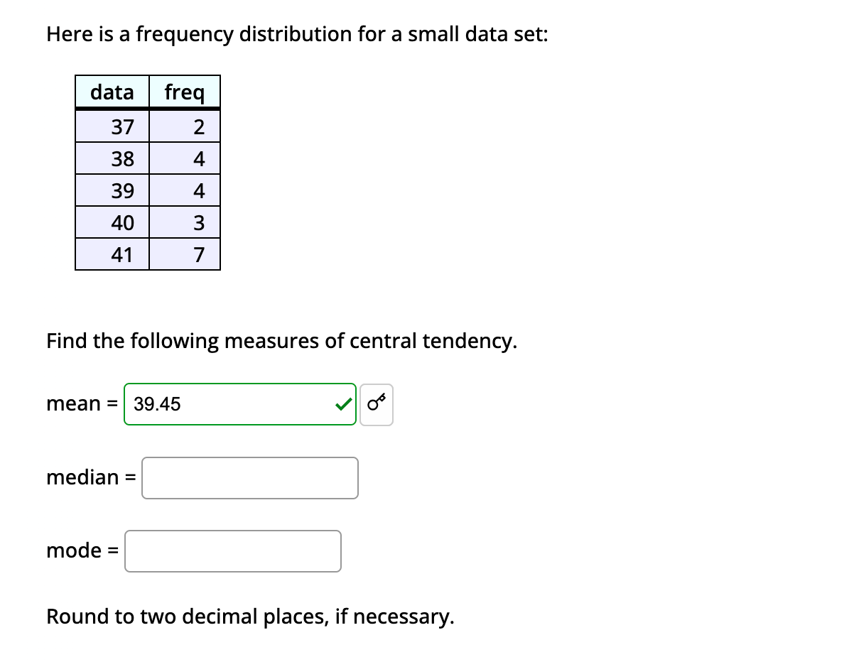 Solved Here is a frequency distribution for a small data | Chegg.com
