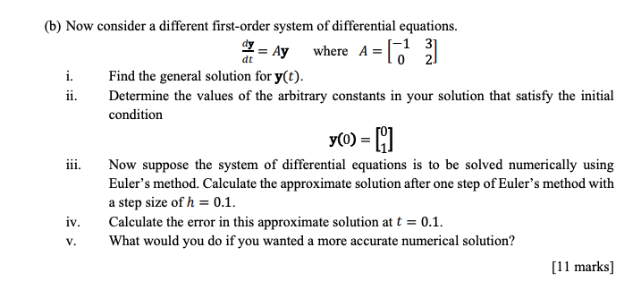 Solved How do you solve a first-order system of | Chegg.com