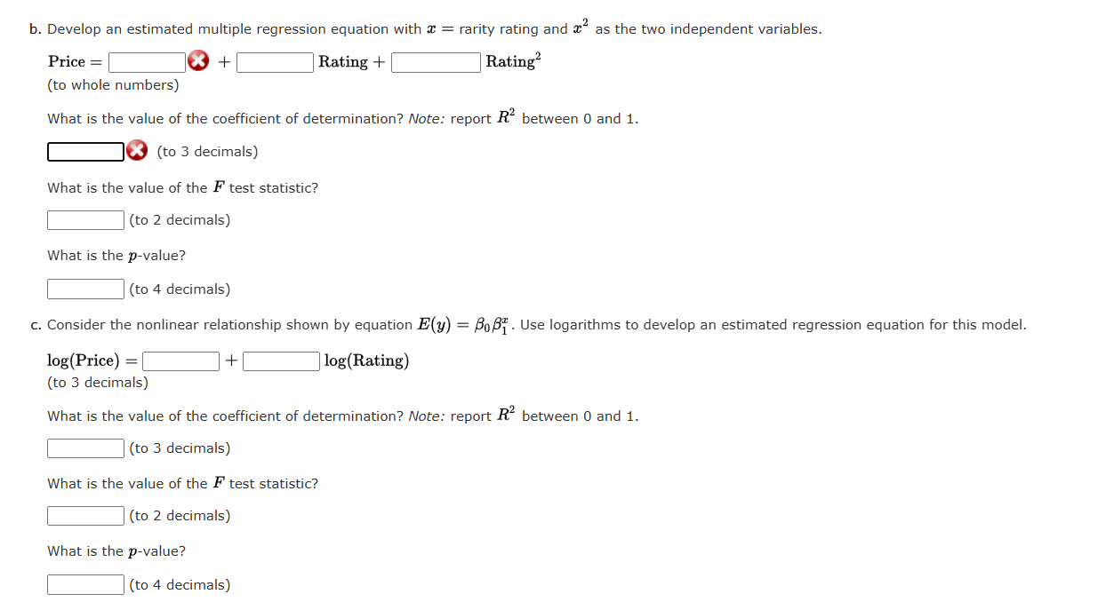 Solved b. ﻿Develop an ﻿estimated multiple regression | Chegg.com
