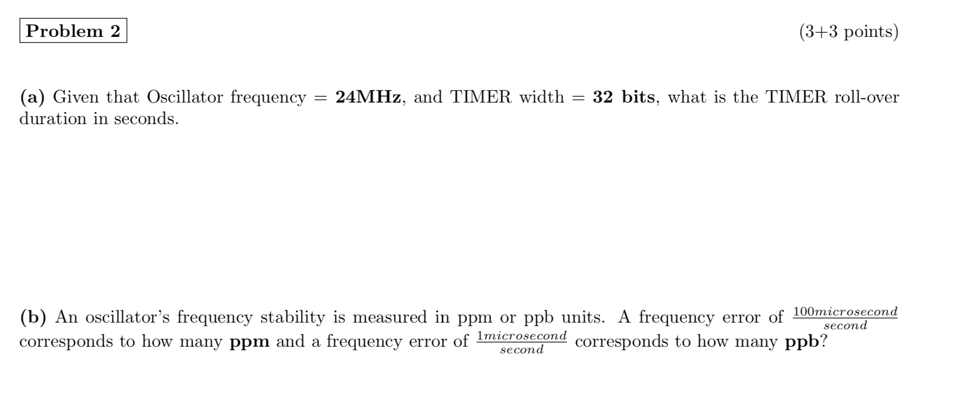 Solved Problem 2 (3+3 points) (a) Given that Oscillator | Chegg.com