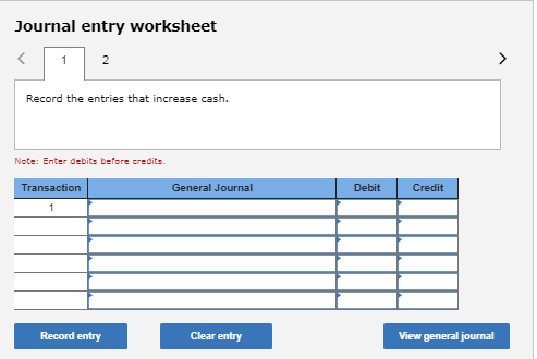 Solved Journal entry worksheet Record the entries that | Chegg.com
