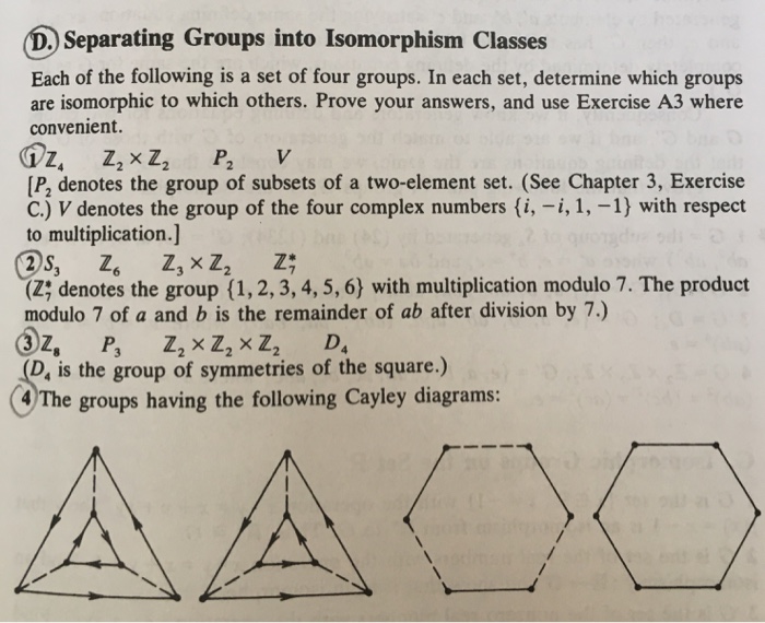 Solved Each of the following is a set of four groups. In | Chegg.com