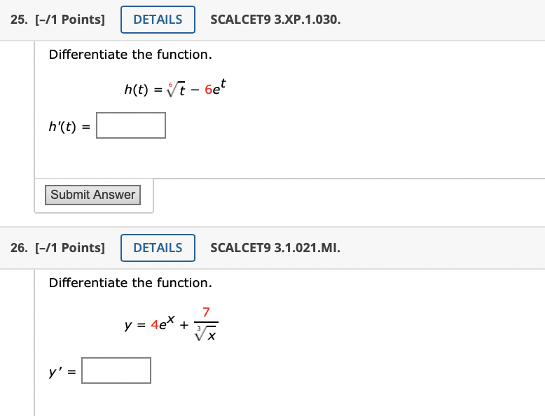 Solved Differentiate the | Chegg.com