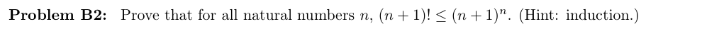 Solved Problem B2: Prove that for all natural numbers | Chegg.com