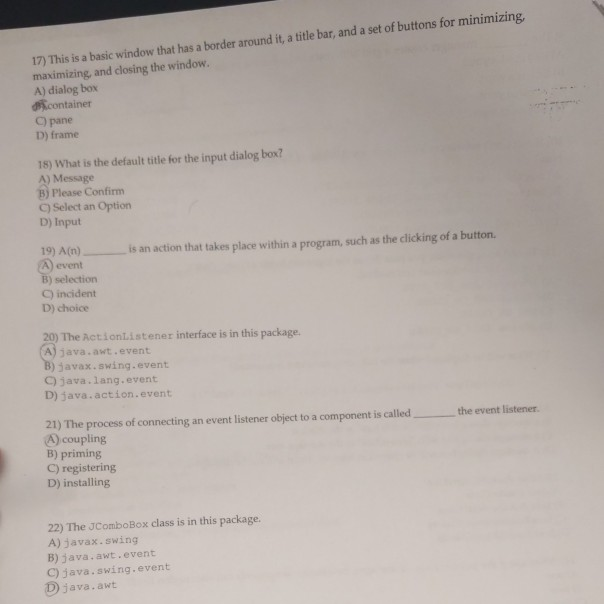 Solved Java class please answe r I need correct answers, | Chegg.com