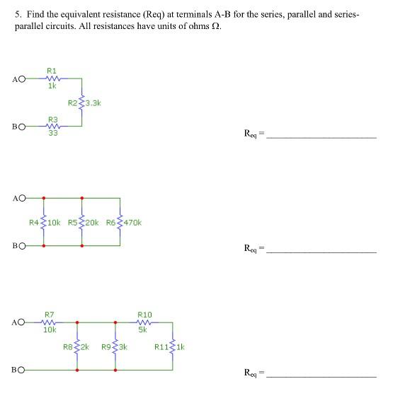 Solved 3. Find the equivalent resistance (Req) at terminals | Chegg.com