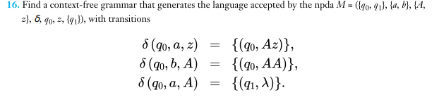 Solved Use the algorithm. When you have created the grammar, | Chegg.com