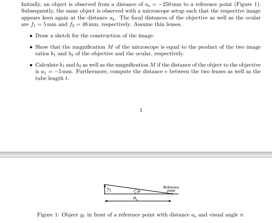 Solved Initially, an object is observed from a distance of | Chegg.com