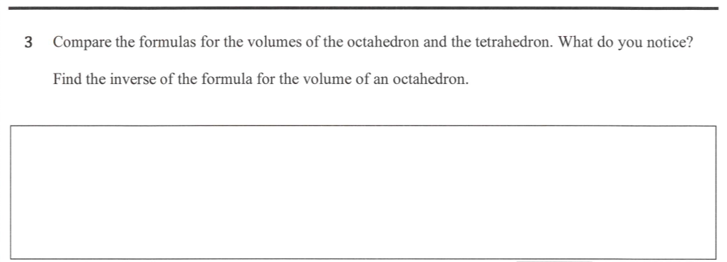 Solved 3 Compare the formulas for the volumes of the | Chegg.com