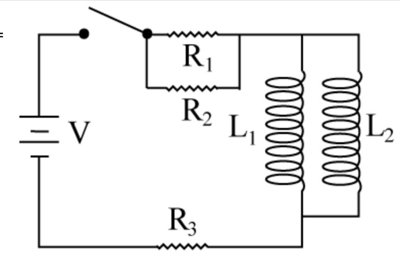 Solved The circuit shown consists of three resistors and two | Chegg.com