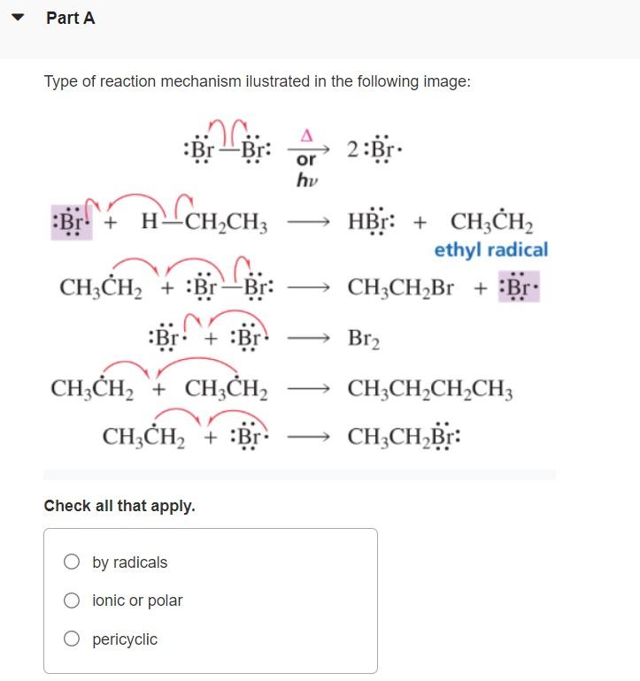 Solved Type of reaction mechanism ilustrated in the | Chegg.com