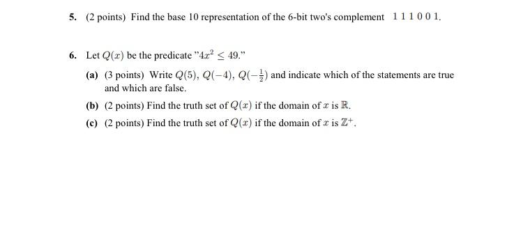 Solved 5. (2 points) Find the base 10 representation of the | Chegg.com