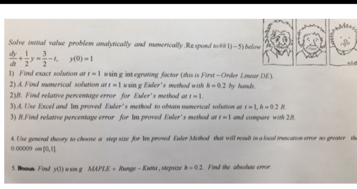 Solved Solve Initial Value Problem Analytically And 7451