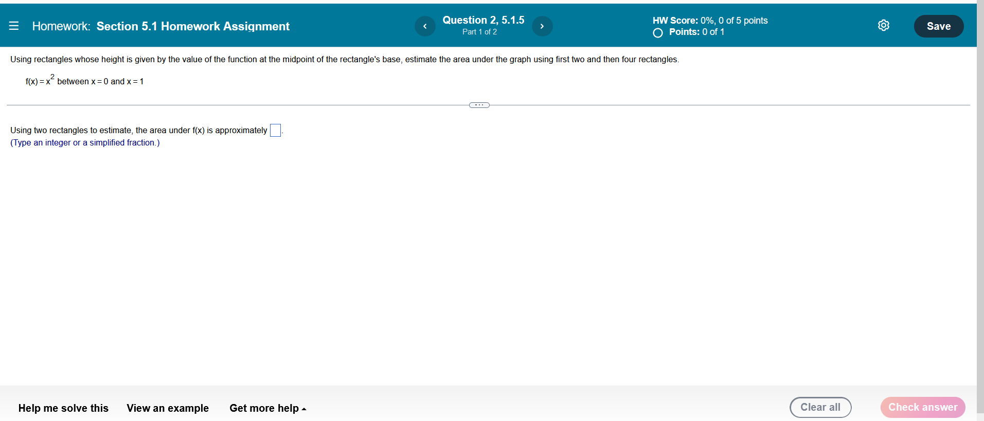 Solved Homework Section 5 1 Homework Assignment Question