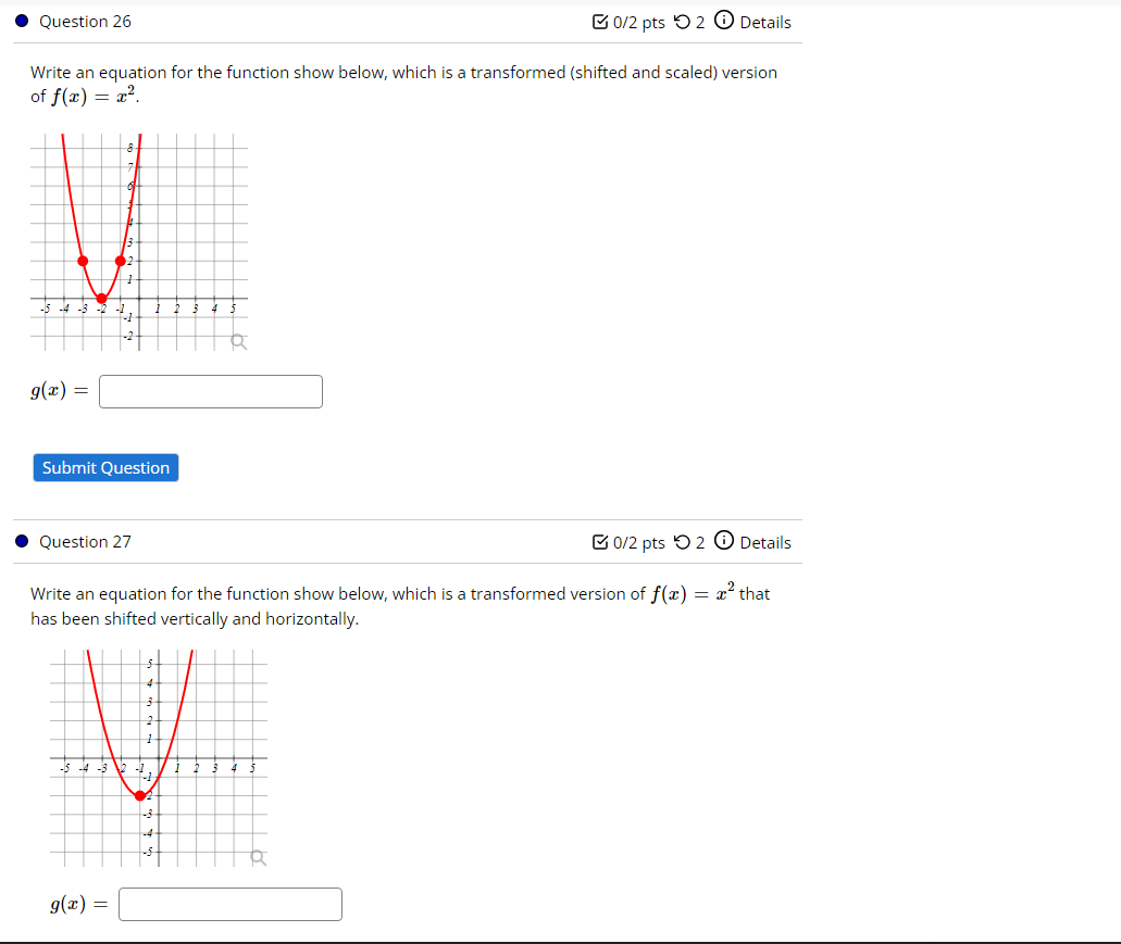 Solved Question 26 0/2 pts 2 Details Write an equation for | Chegg.com