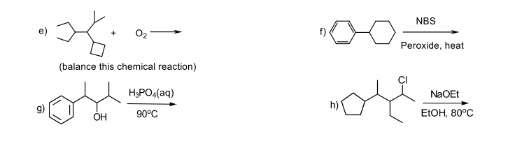 Solved NBS -35 f) Peroxide, heat (balance this chemical | Chegg.com