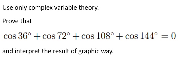 Solved Use only complex variable theory. Prove that | Chegg.com