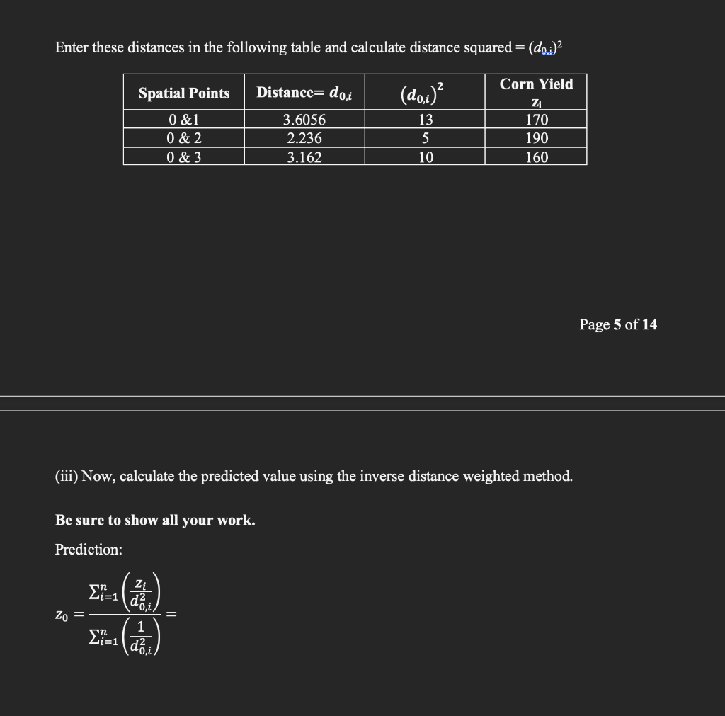 Solved Enter these distances in the following table and | Chegg.com