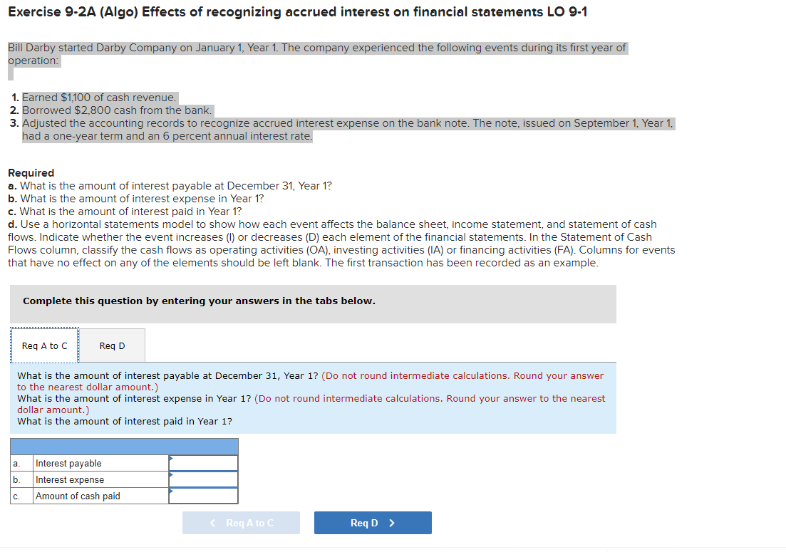 Solved Exercise 9-2A (Algo) Effects of recognizing accrued | Chegg.com