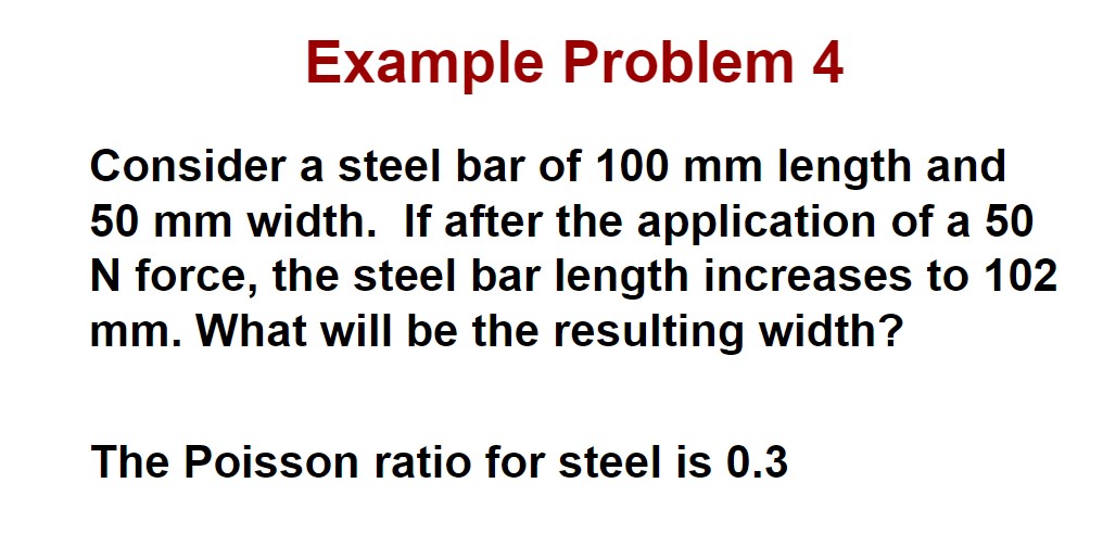 Solved Consider a steel bar of 100 mm length and 50 mm | Chegg.com