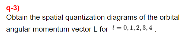 Solved Q 3 Obtain The Spatial Quantization Diagrams Of The