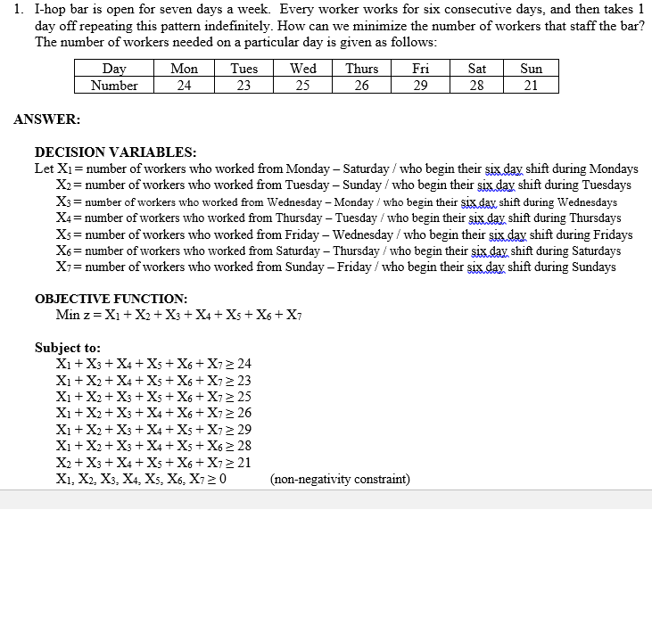 Solved please help me translate the answers in LINDO | Chegg.com