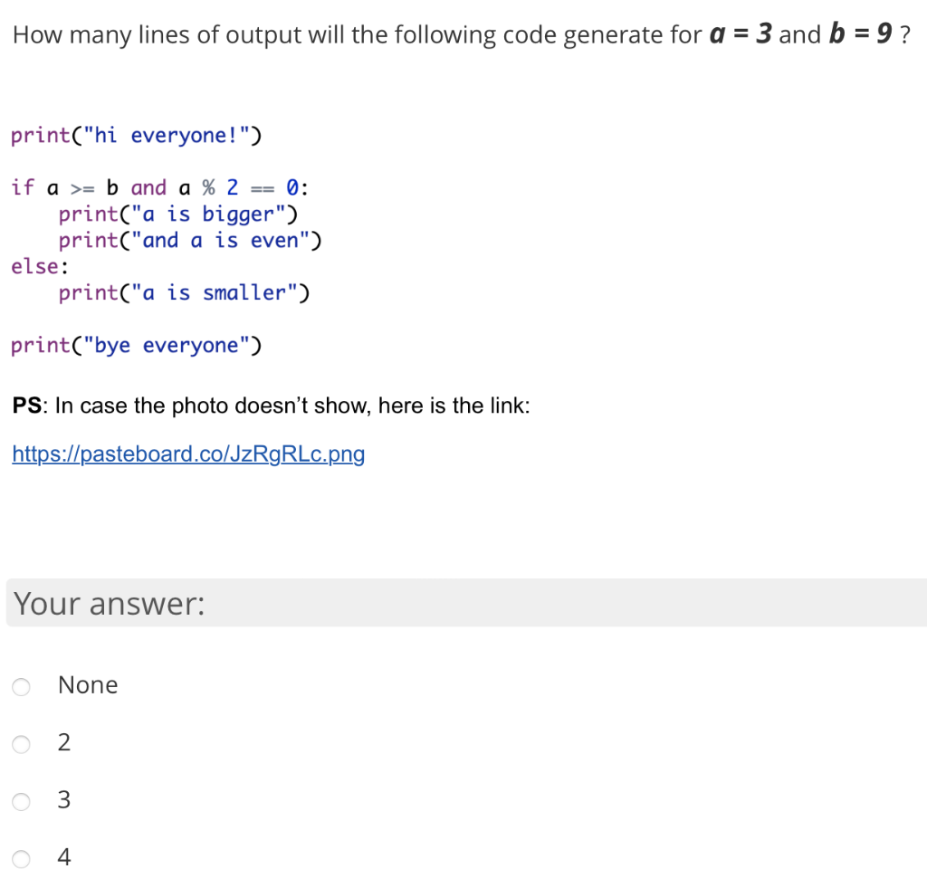 How many lines of output will the following code | Chegg.com