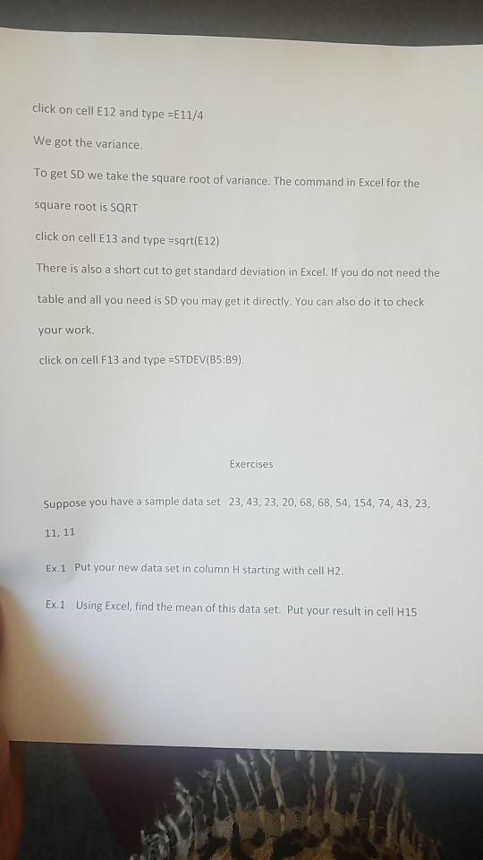 Solved Open the Excel program Suppose we want to know the | Chegg.com