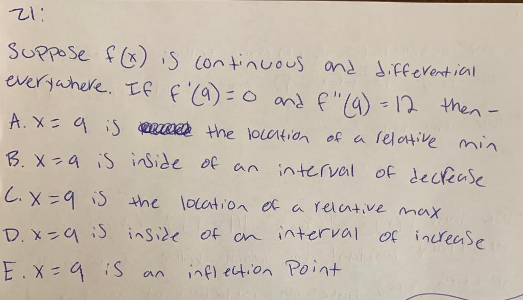 Solved Zli Suppose f (x) is continuous and differential | Chegg.com