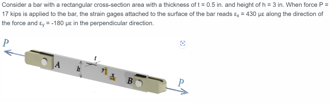 Solved Consider a bar with a rectangular cross-section area | Chegg.com