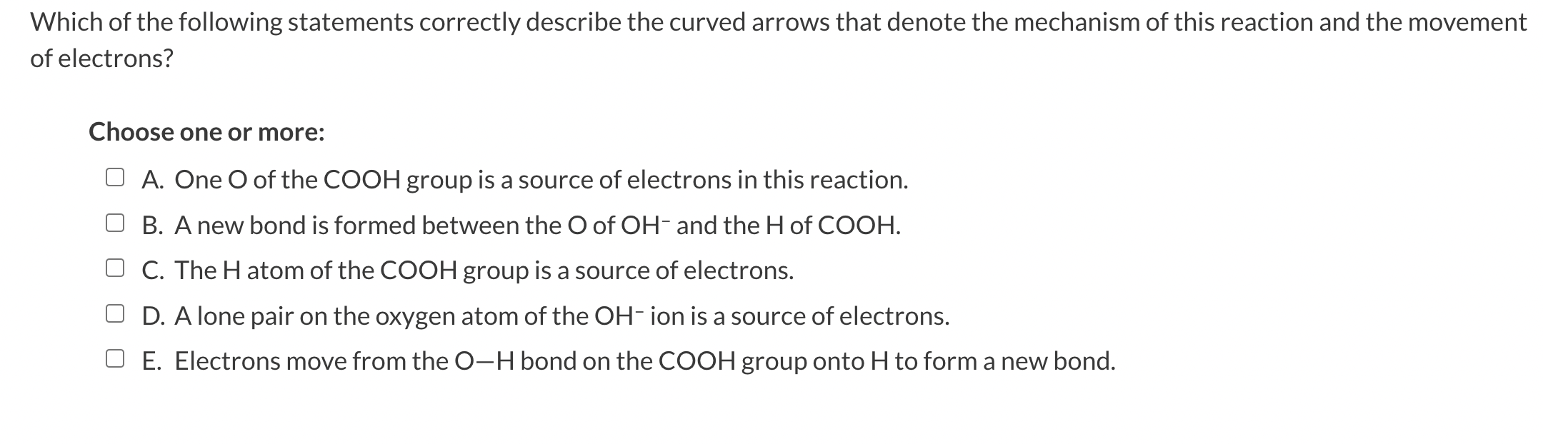 Solved Which of the following statements correctly describe | Chegg.com