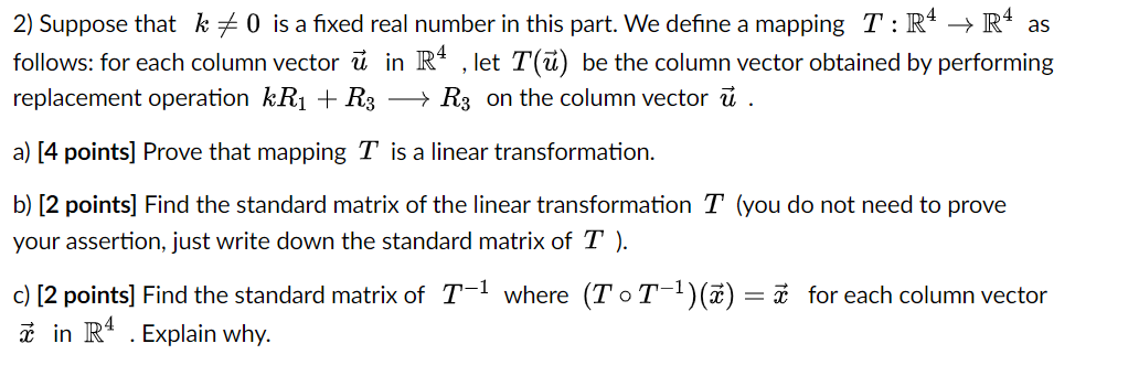 Solved 2) Suppose that k + 0 is a fixed real number this | Chegg.com