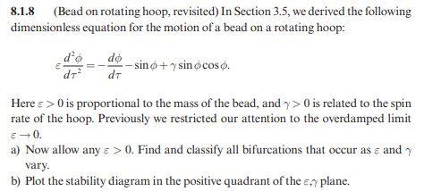 8.1.8 (Bead on rotating hoop, revisited) In Section | Chegg.com