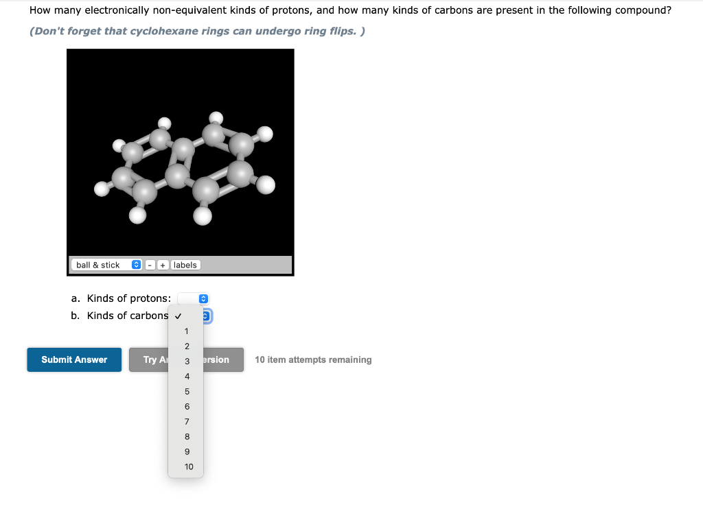 Solved How many electronically non-equivalent kinds of | Chegg.com