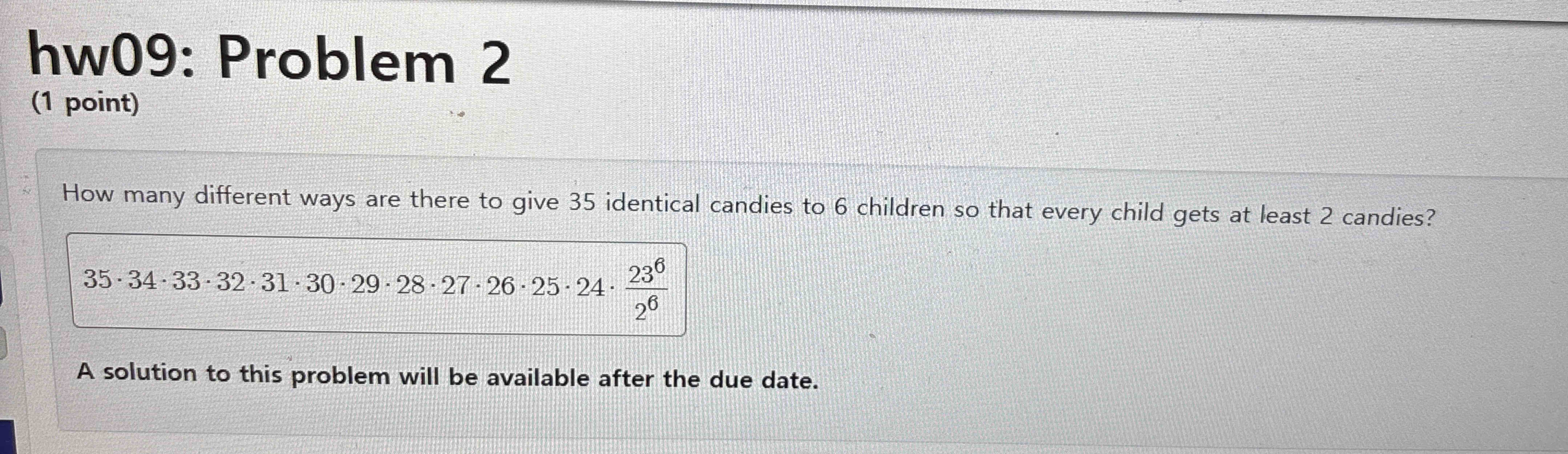 Solved hw09: Problem 2(1 ﻿point)How many different ways are | Chegg.com