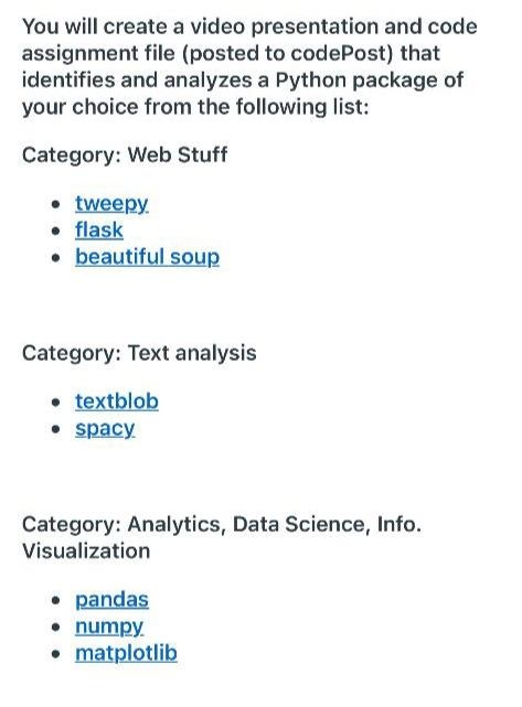 Solved You will create a video presentation and code | Chegg.com