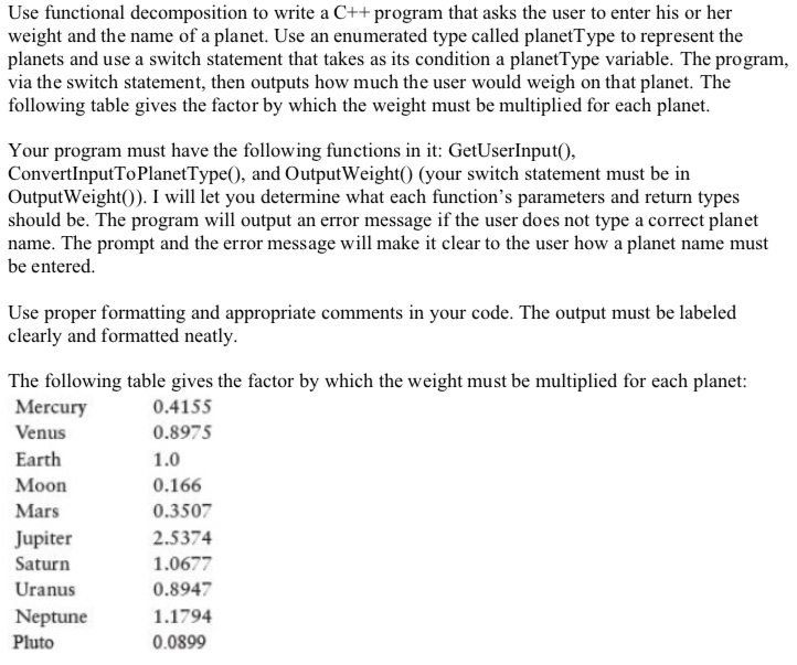 Solved C++ Programming (Computer Science) Greetings! I have | Chegg.com