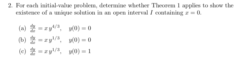 Solved 2 For Each Initial Value Problem Determine Whether 7654