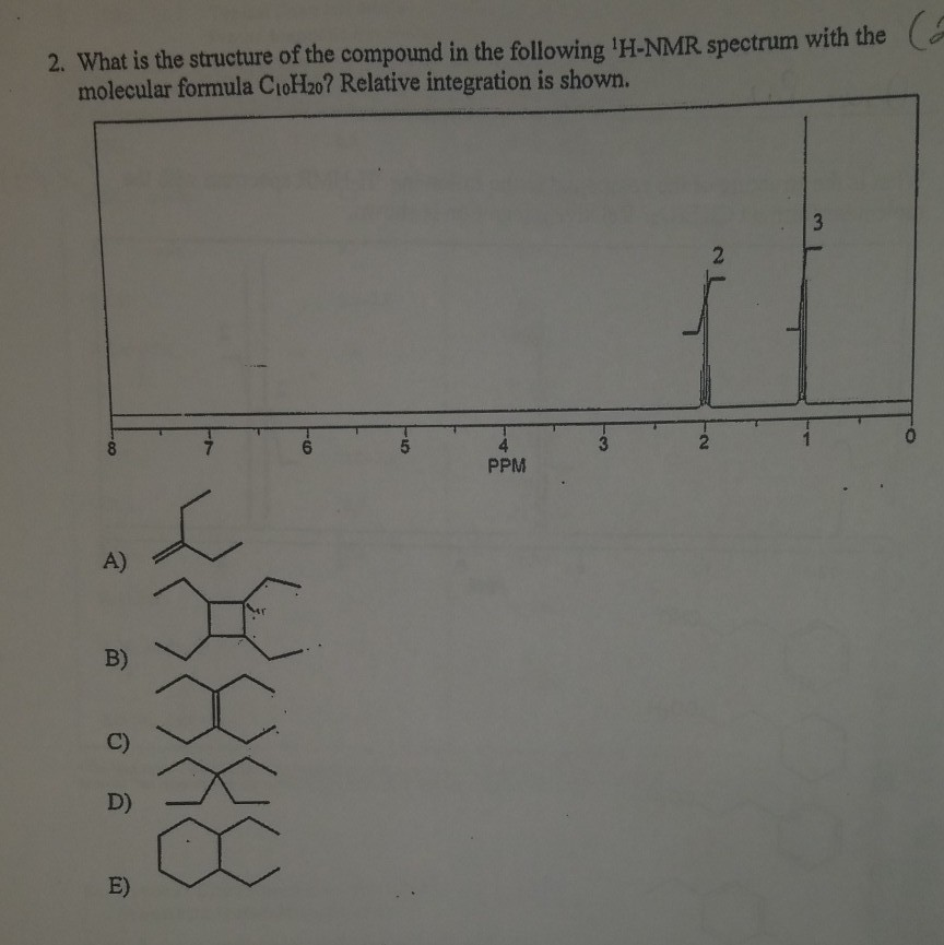 Solved What is the structure of the compound in the | Chegg.com