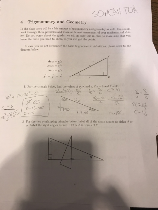 Solved for the two overlapping triangles below, label all of | Chegg.com