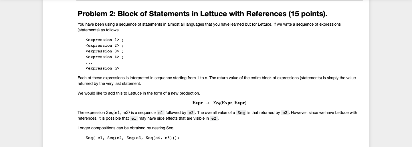 Solved sealed trait Program sealed trait Expr case class | Chegg.com