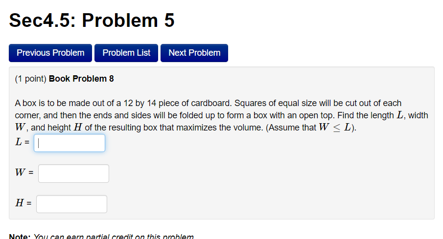 Solved Sec4.5: Problem 5 Previous Problem Problem List Next | Chegg.com