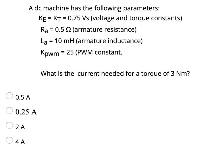 Solved A dc machine has the following parameters: KE | Chegg.com